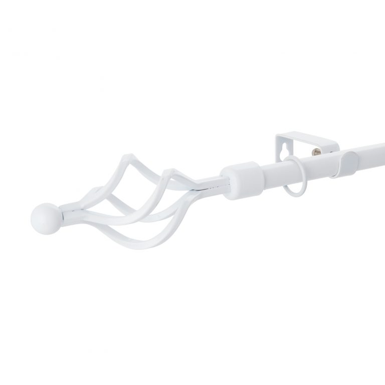 White Twist Curtain Pole - A International